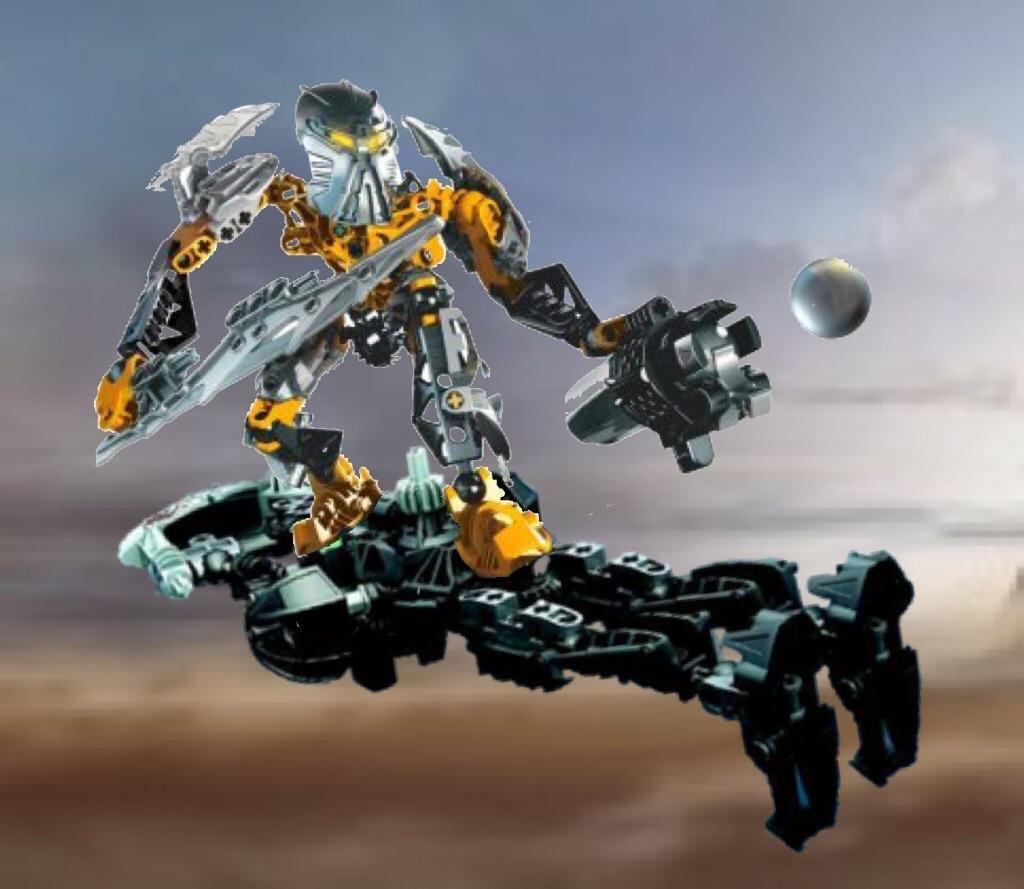 The Toa Ignika on his signature Skyboard | Bionicle Instructions | Know ...