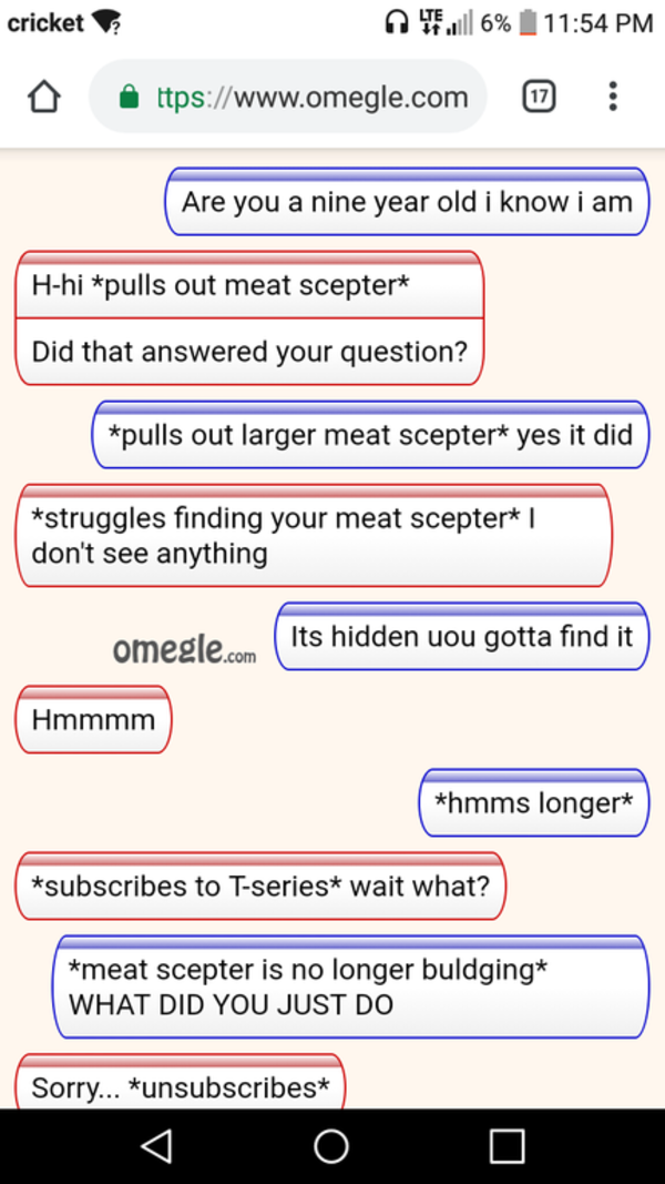 "Are you a nine year old I know I am" | *Pulls Out Meat Scepter* | Know ...