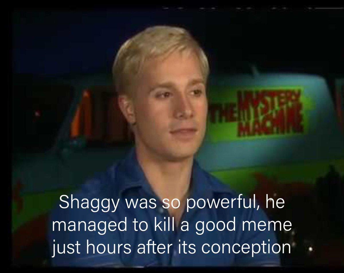 Shaggy cofirmed responsible for the current meme life cycle length ...