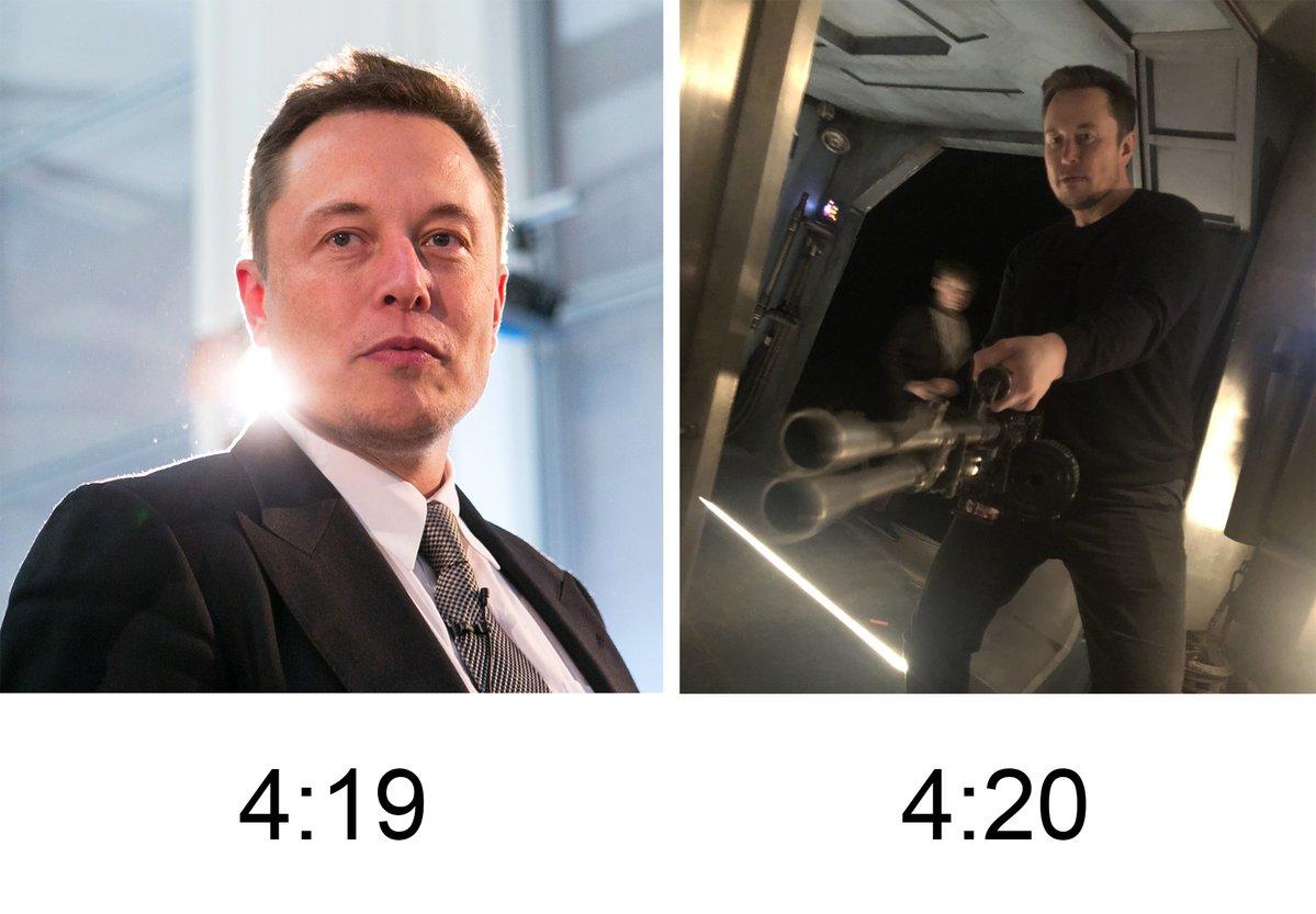 Challenge accepted 👌🏻 | Elon Musk Holding a Minigun | Know Your Meme