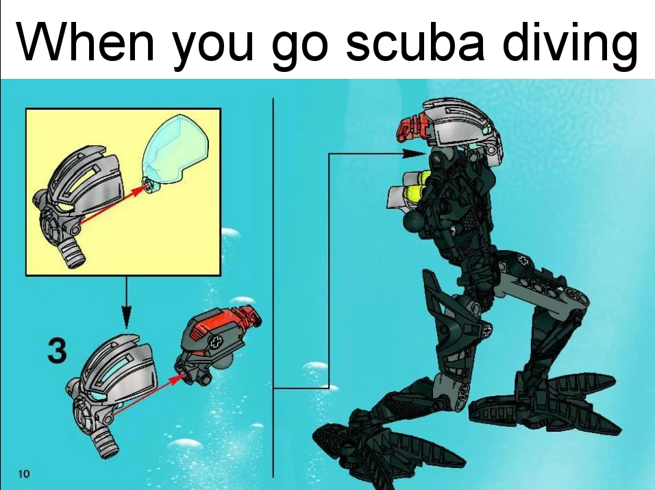 When you go scuba diving | Bionicle Instructions | Know Your Meme