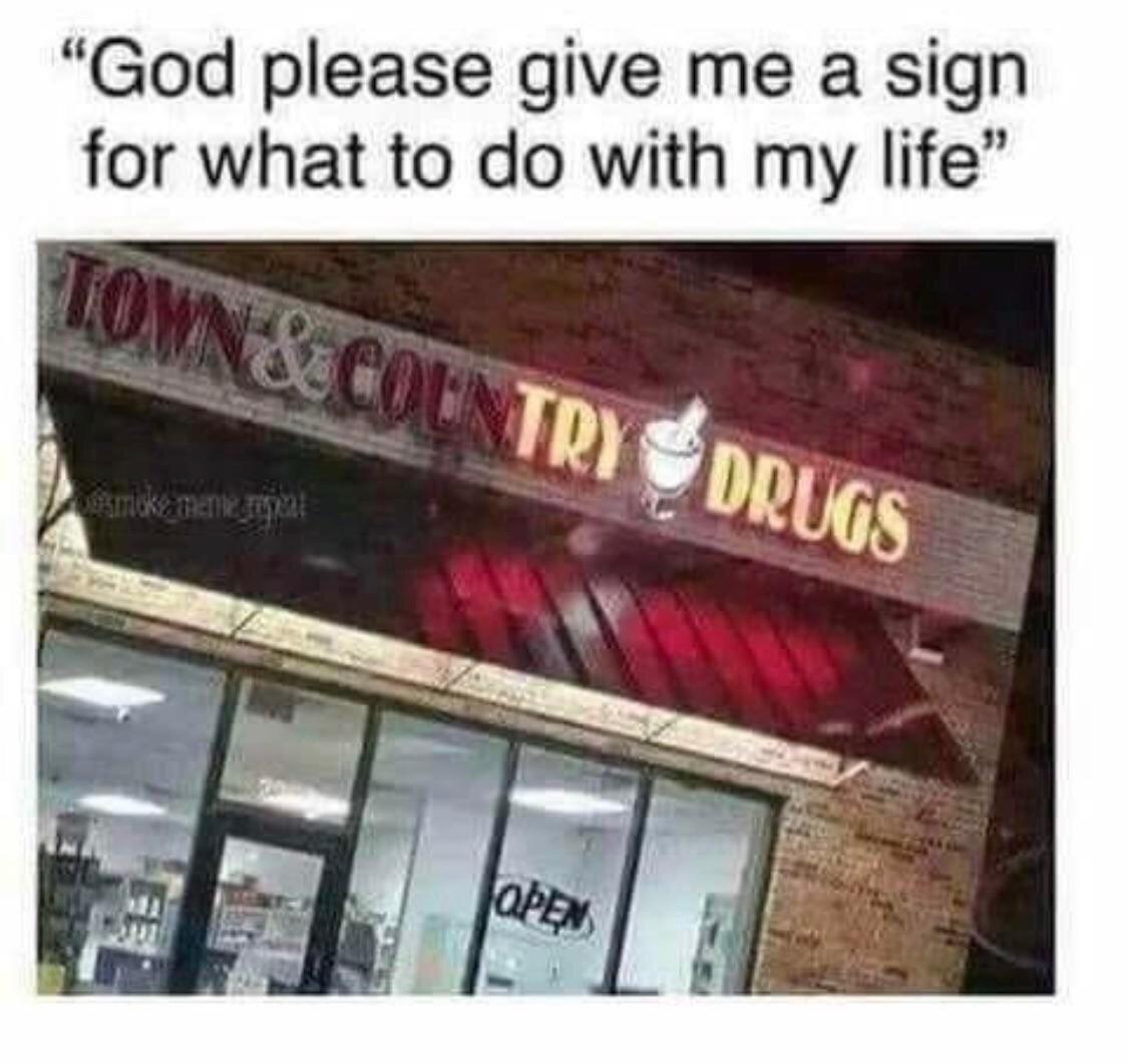 Thanks God! | Funny Store Signs | Know Your Meme