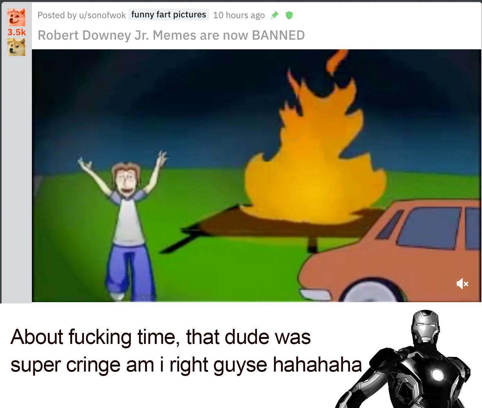 about time that robert man was banned! Phew, he was such a cringe! xD ...