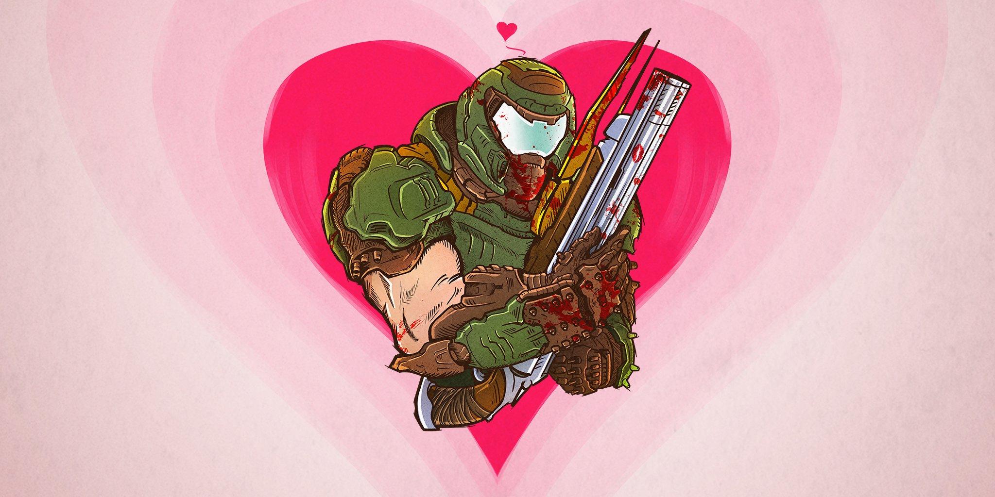 Kiss kiss, hug hug. Slaying demons is what I love | Doom Eternal | Know ...