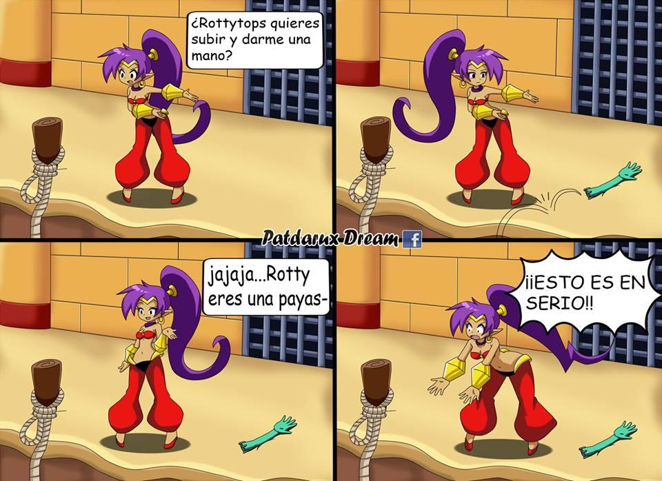 Rottytops giving Shantae a hand. | Shantae | Know Your Meme