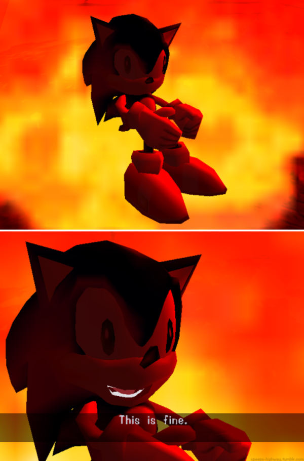 This is fine | Sonic the Hedgehog | Know Your Meme