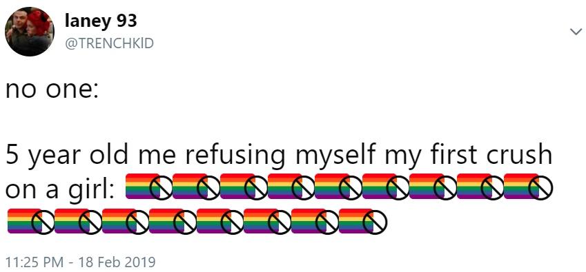 no one: | Crossed-Out Pride Flag Emoji Combination | Know Your Meme