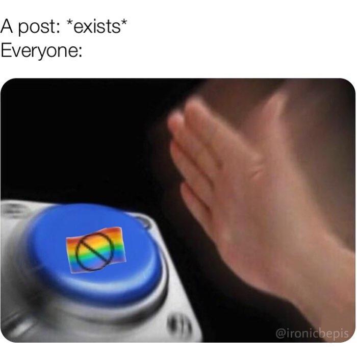 Button | Crossed-Out Pride Flag Emoji Combination | Know Your Meme