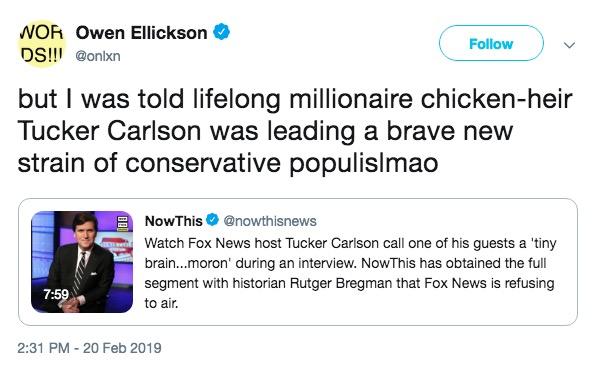 conservative populism? | Tucker Carlson | Know Your Meme