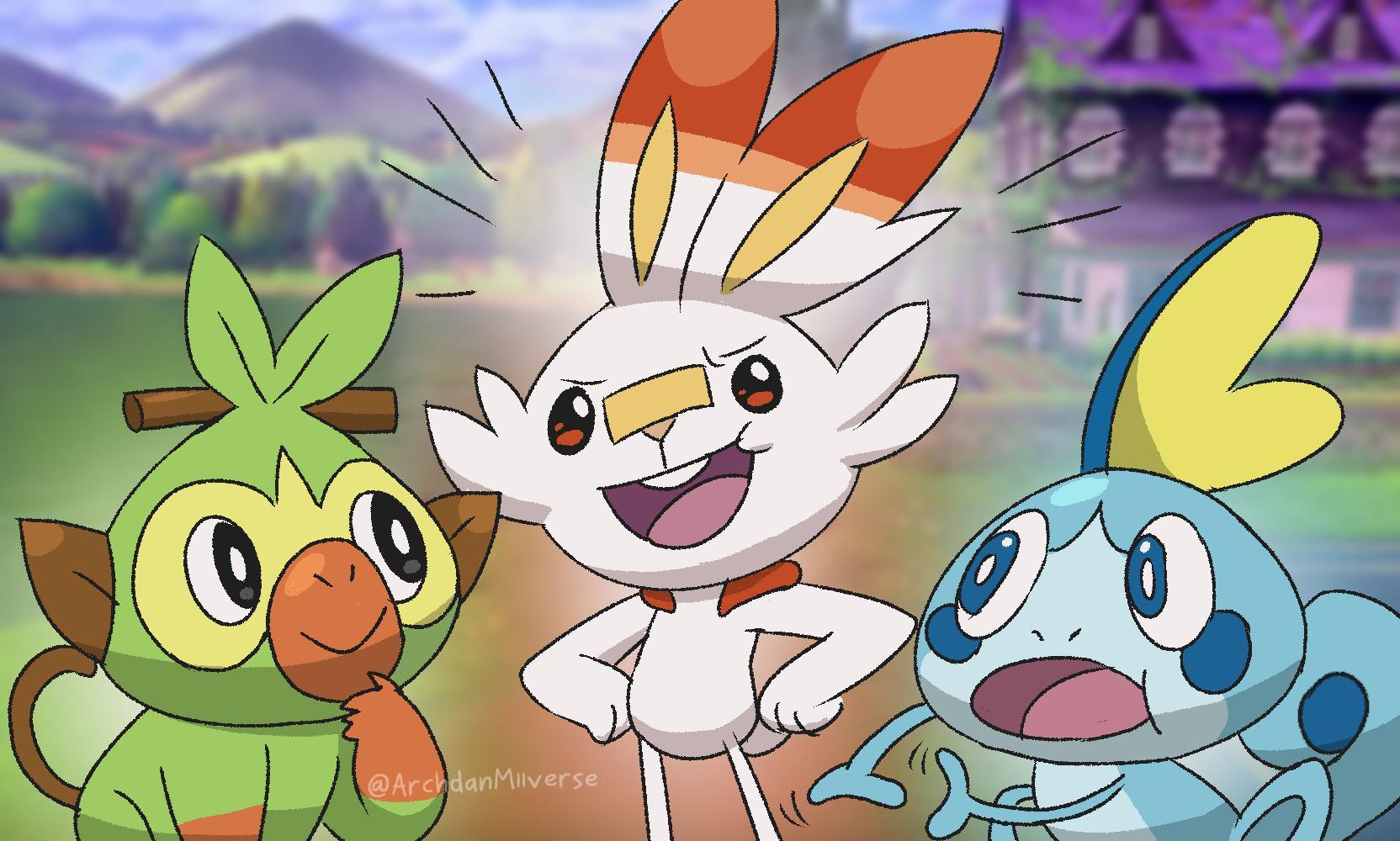 New starters by Archdan | Pokémon Sword and Shield | Know Your Meme