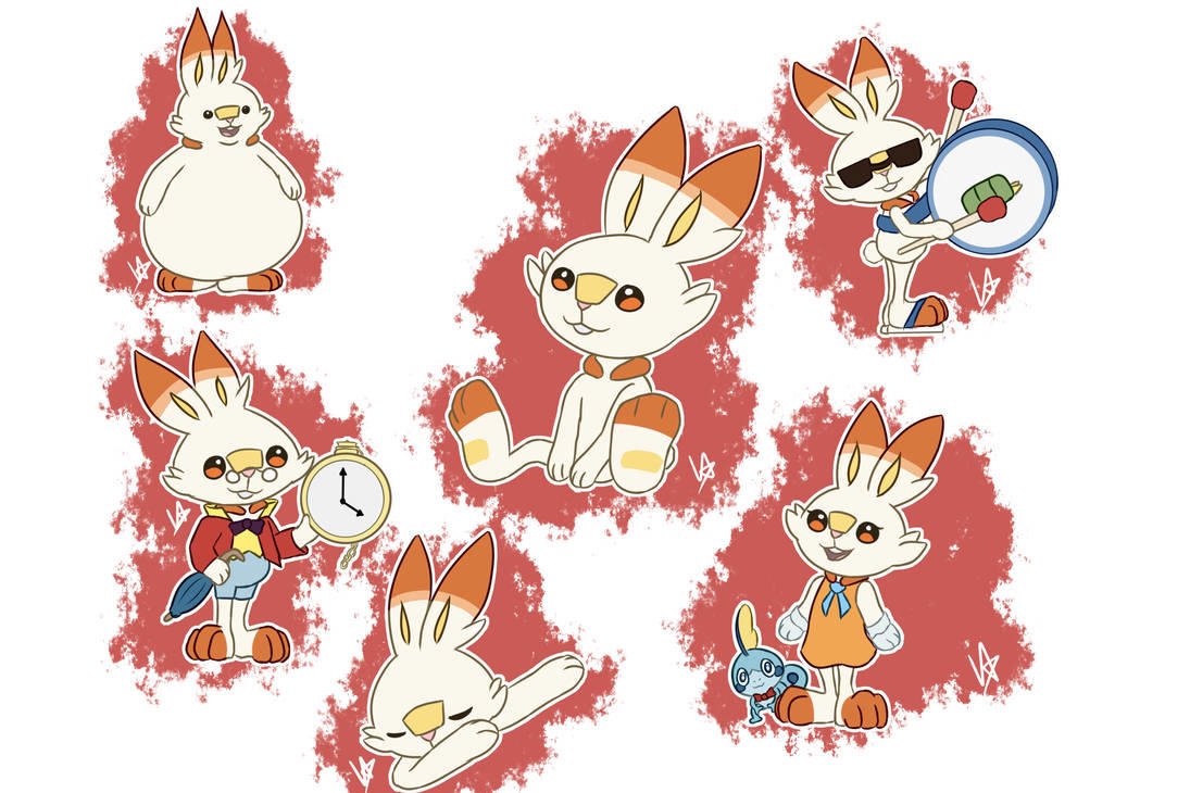 Scorbunny Doodles | Pokémon Sword and Shield | Know Your Meme