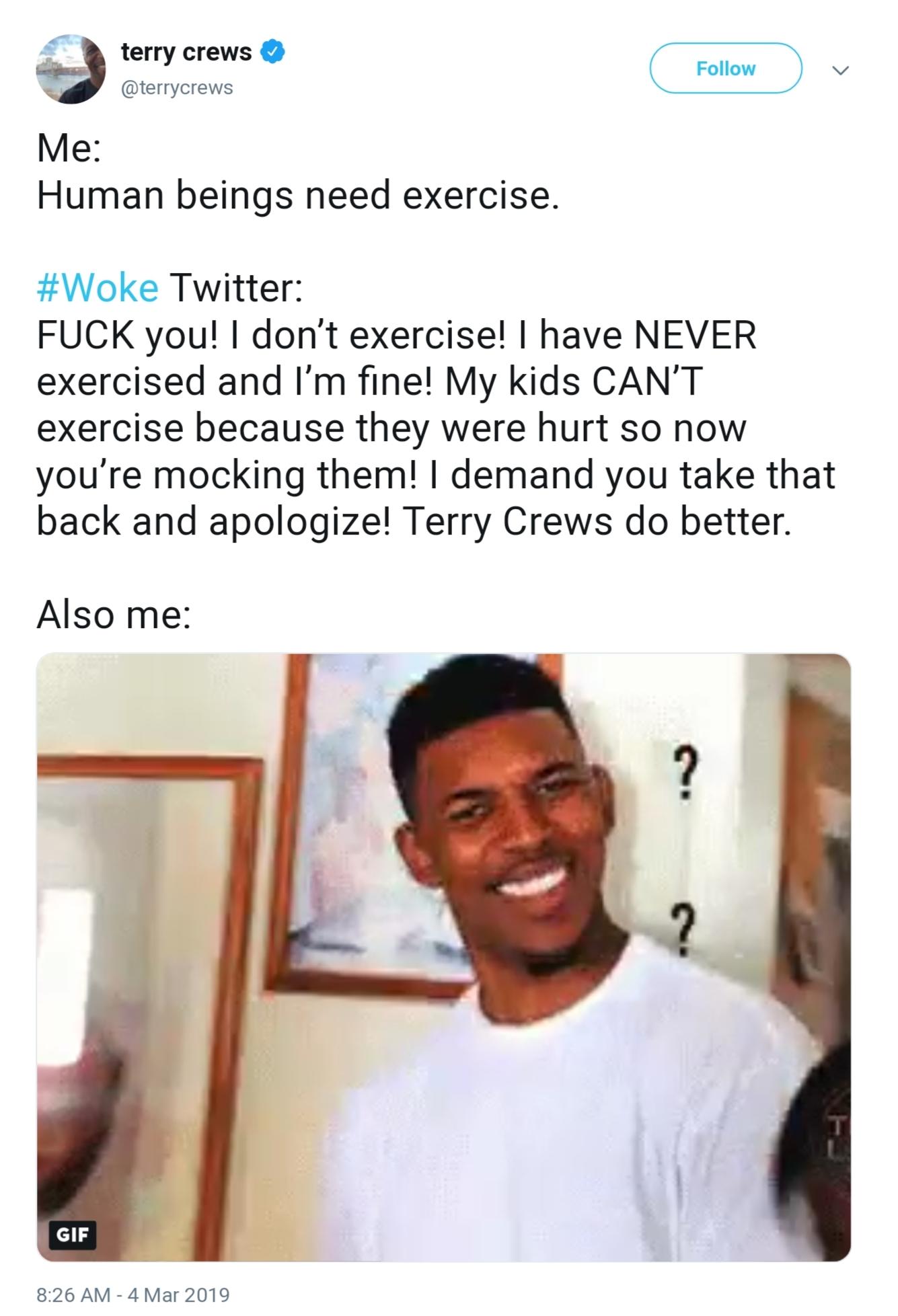 Terry mocking Twitter | Terry Crews Parenting Controversy | Know Your Meme