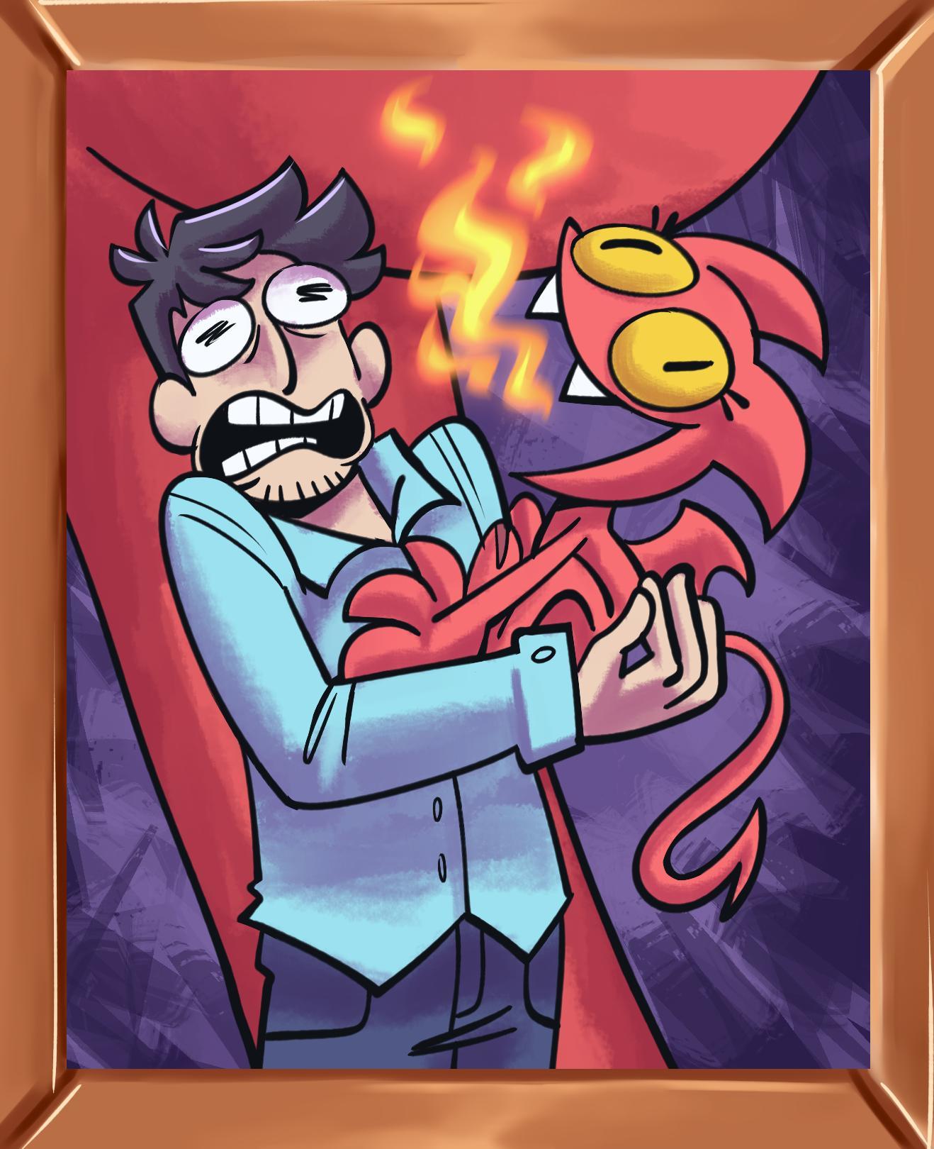 pls help this man and his demon child | Satina | Know Your Meme