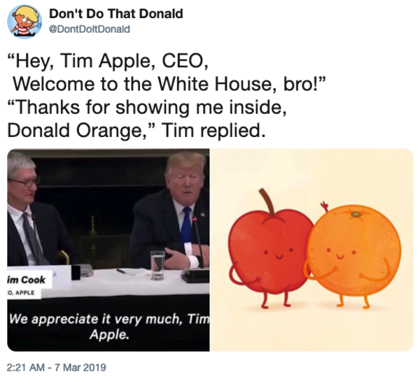 Donald Orange | Tim Apple | Know Your Meme