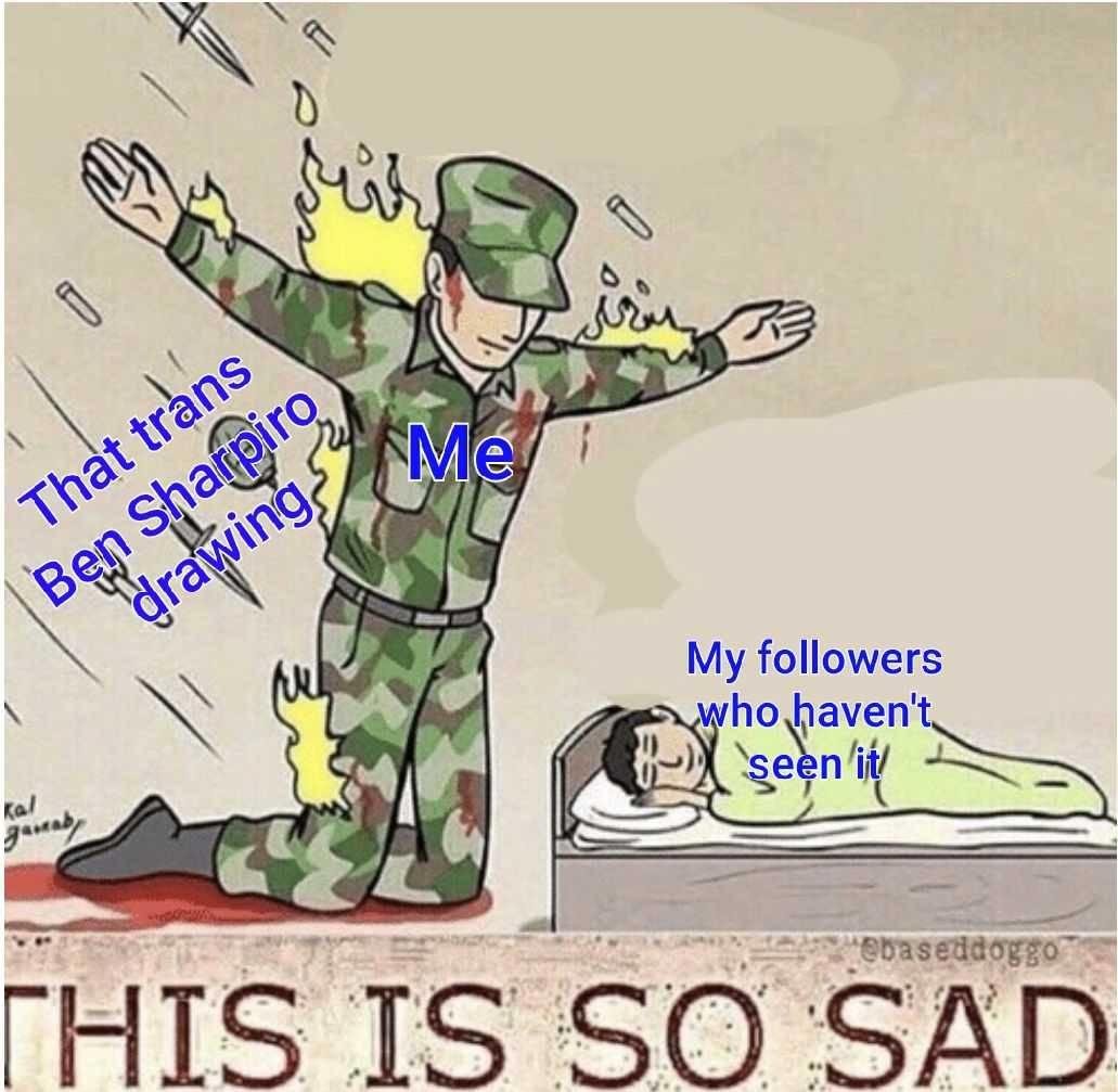 Drawing Ben Shapiro as trans to own the Libs with facts and lo... Now ...