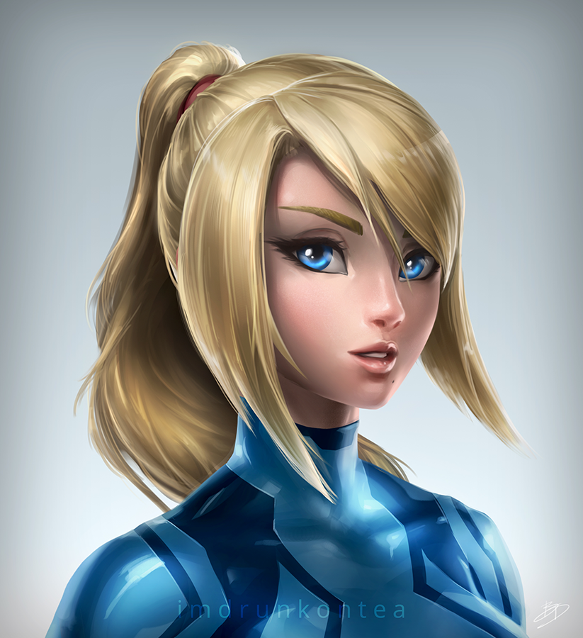 Zero Suit Samus Potrait | Metroid | Know Your Meme