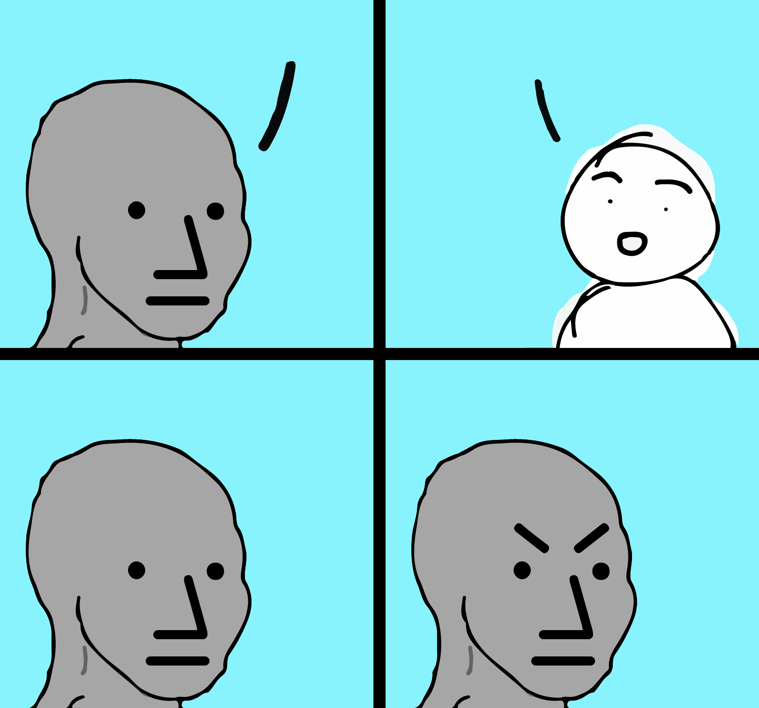 NPC Wojak Opinion Angry Wojak Best Quality Template NPC Wojak 