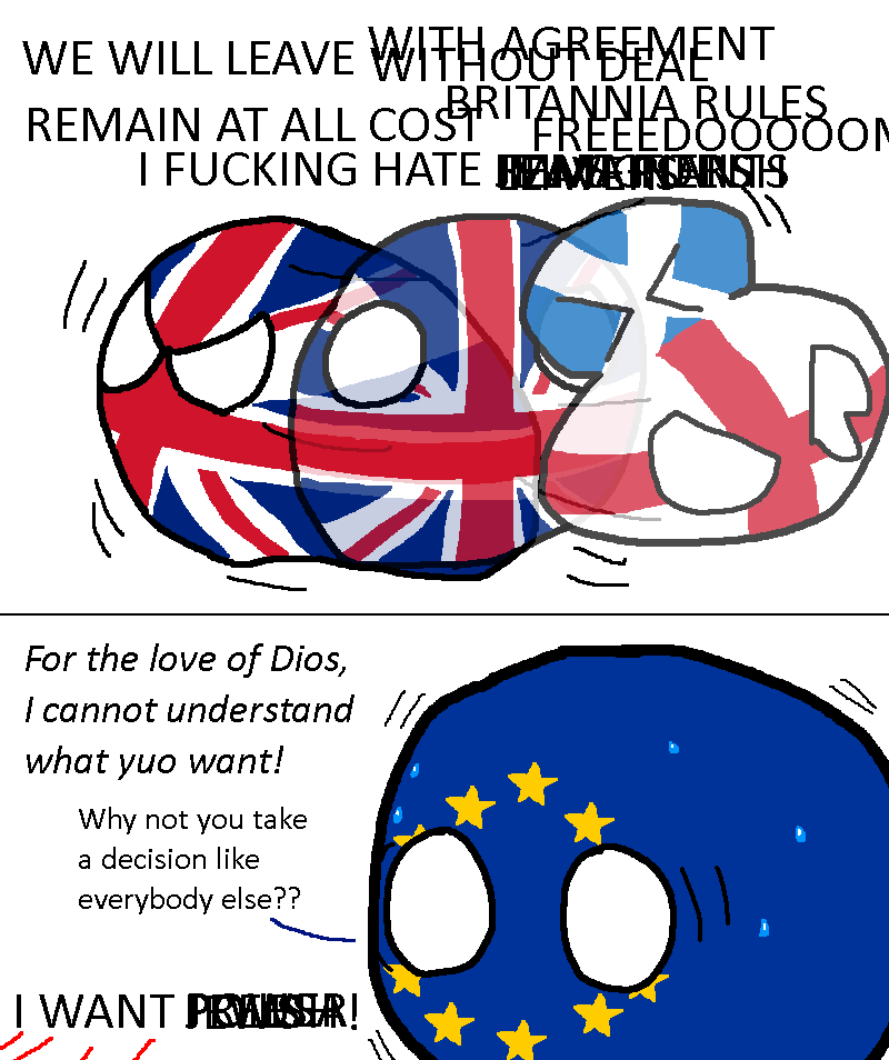 Brexit negotiations in a nutshell | Polandball | Know Your Meme
