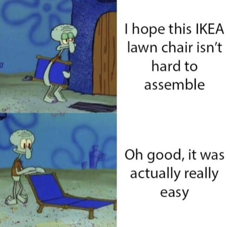 lawn chair | Squidward's Lounge Chair | Know Your Meme