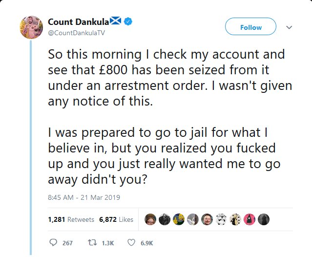 Count Dankula Fines Paid (Against His Will) | Count Dankula's Hate ...