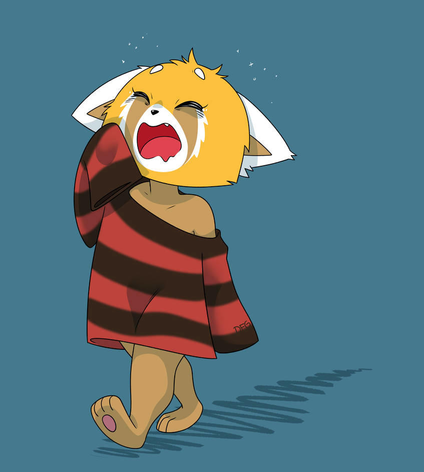 Retsuko in an oversized shirt | Aggretsuko | Know Your Meme
