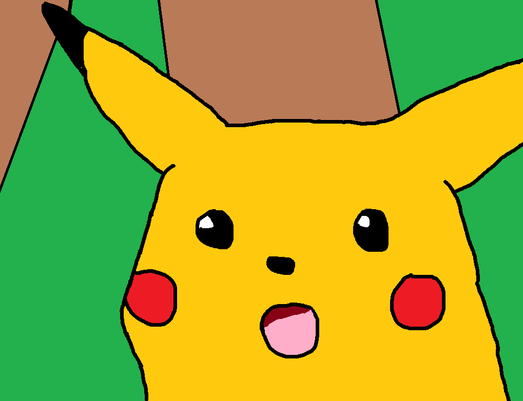 Surprised Pikachu MS Paint | Surprised Pikachu | Know Your Meme