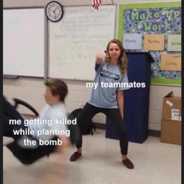 my teammates | Falling Out of Chair | Know Your Meme