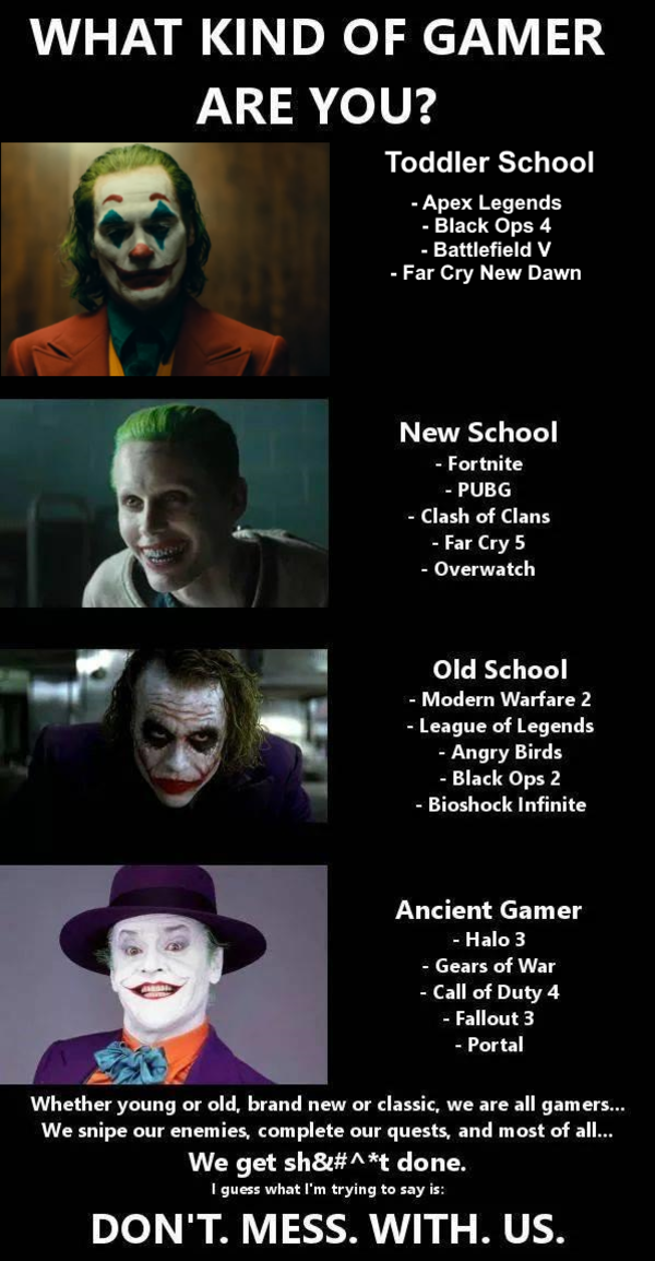 What Kind of Gamer Are You - Updated | Gamer Joker / Gamers Rise Up ...