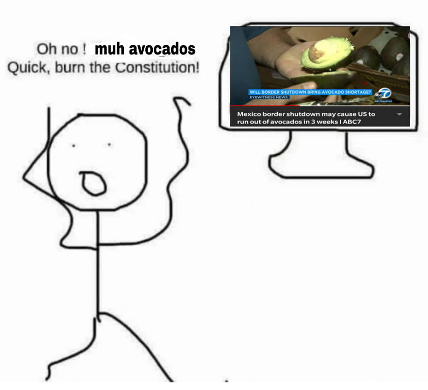 Muh avocados | Mexican Border Shutdown Avocado Shortage | Know Your Meme