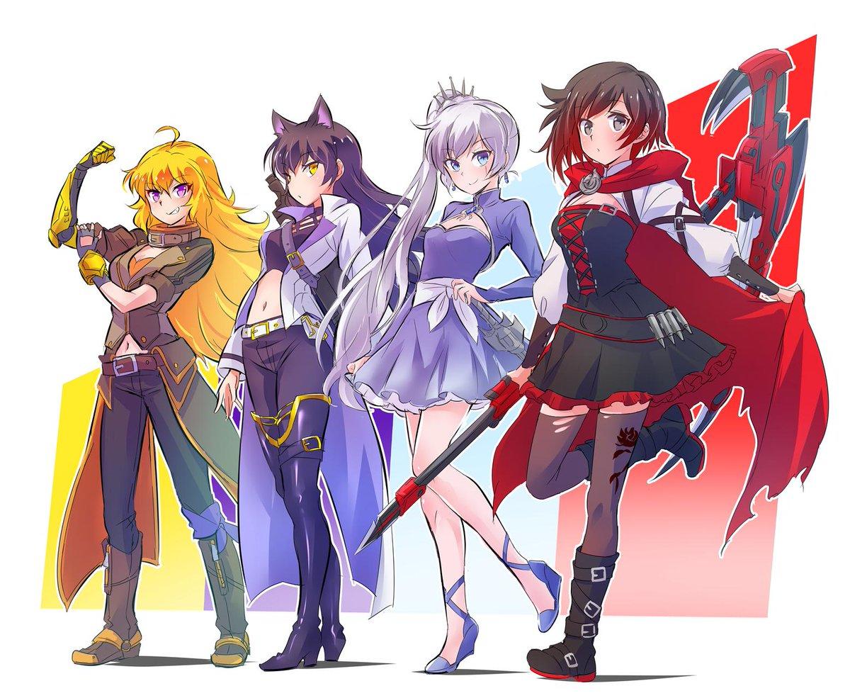 The whole team poses. | RWBY | Know Your Meme
