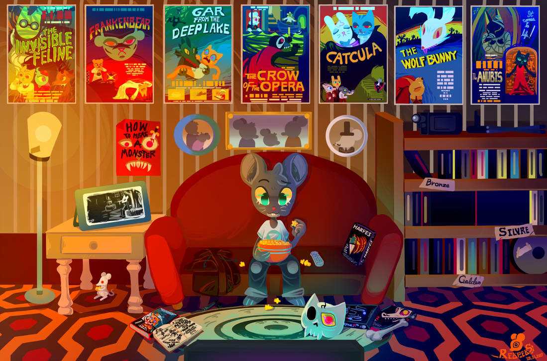 Lori M. Watching Classic Horror Films | Night in the Woods | Know Your Meme