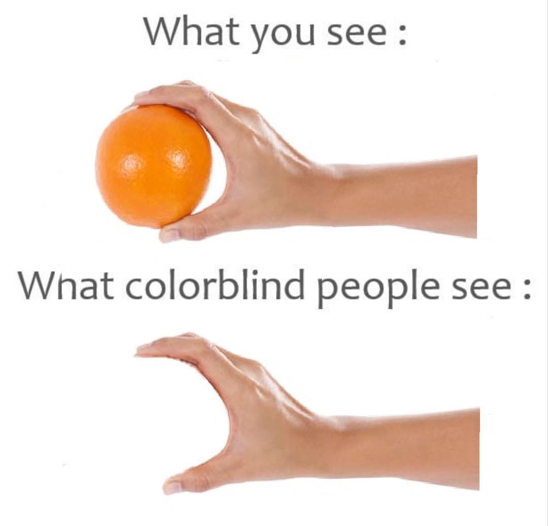 Orange | What Colorblind People See | Know Your Meme