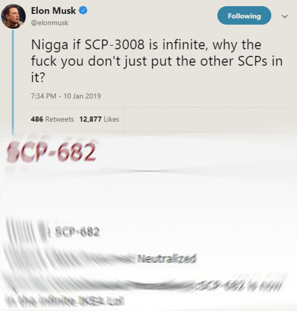 Elon Musk has the big Brain | SCP-3008 | Know Your Meme