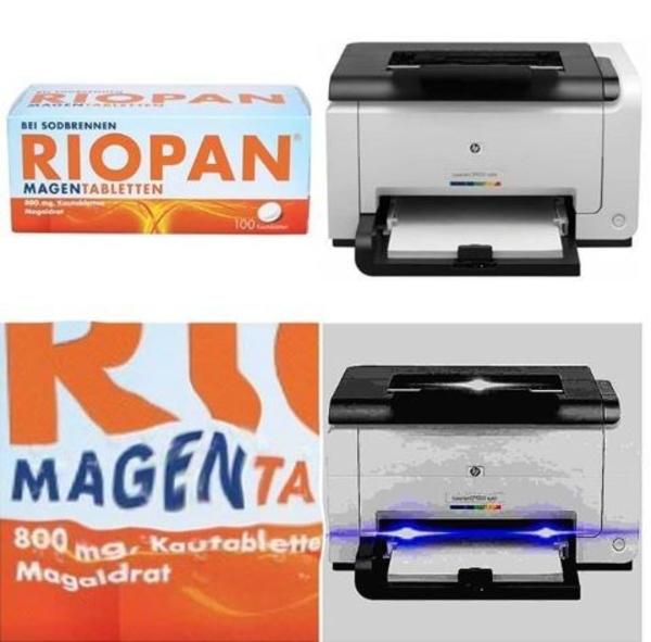 Magenta written on the medicine Riopan | Printer Magenta | Know Your Meme