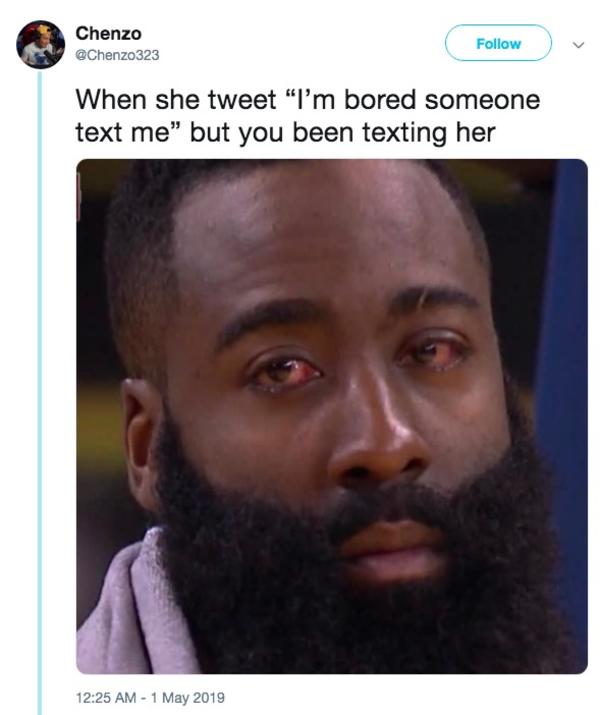 Chenzo | James Harden's Red Eyes | Know Your Meme