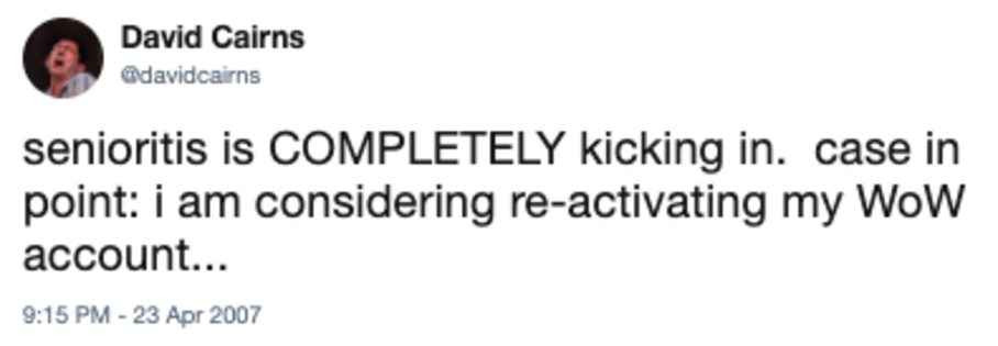 WoW | Senioritis | Know Your Meme