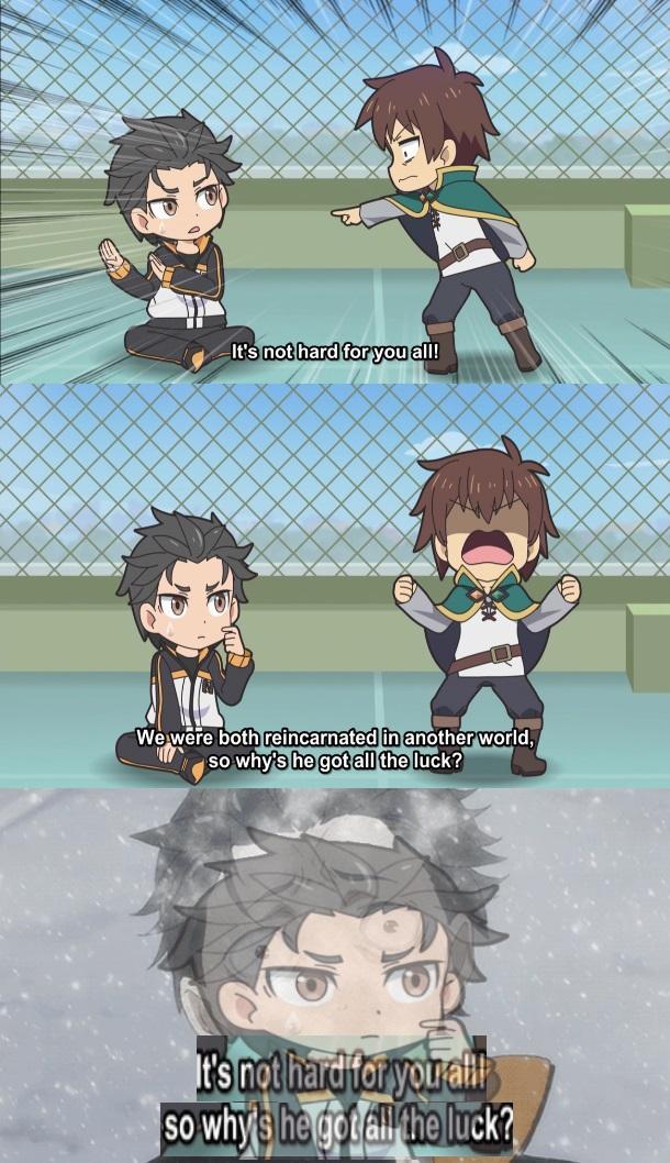 *Yells in suffering* | Isekai Quartet | Know Your Meme