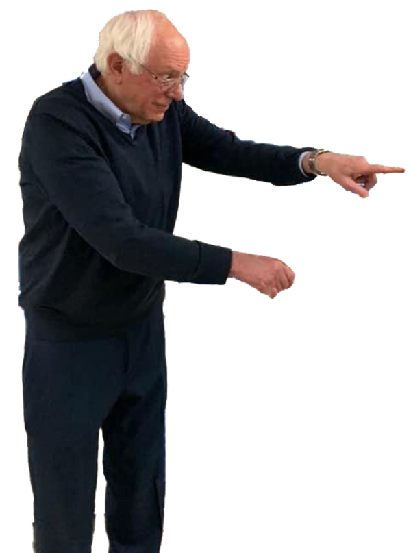 Bernie pointing | Bernie Sanders | Know Your Meme
