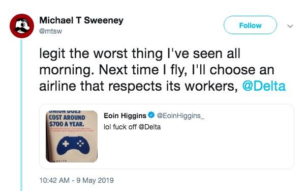 Disgusting | Delta's Anti-Union Flyer | Know Your Meme