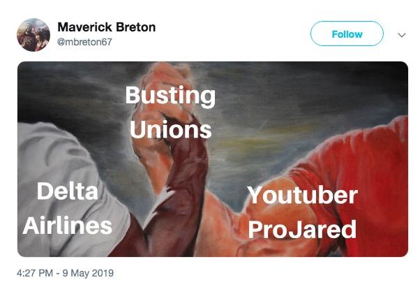 Busting Unions | Delta's Anti-Union Flyer | Know Your Meme