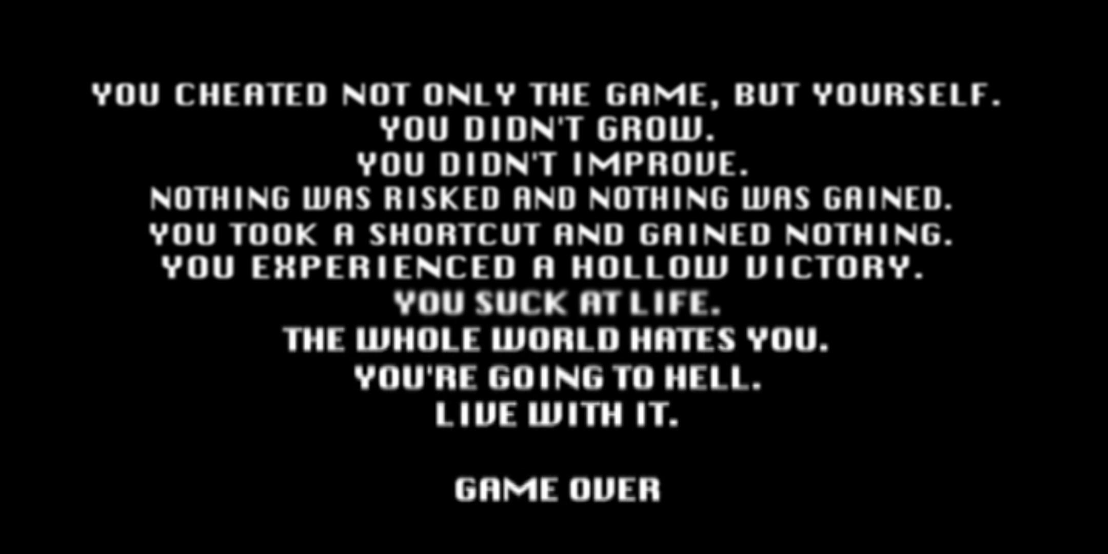 Avgn Cheated not only the game | You Cheated Not Only the Game, But ...