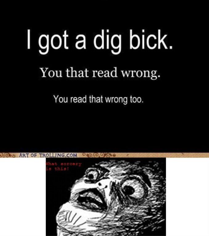 I got a dig bick | What Kind of Sorcery Is This? | Know Your Meme