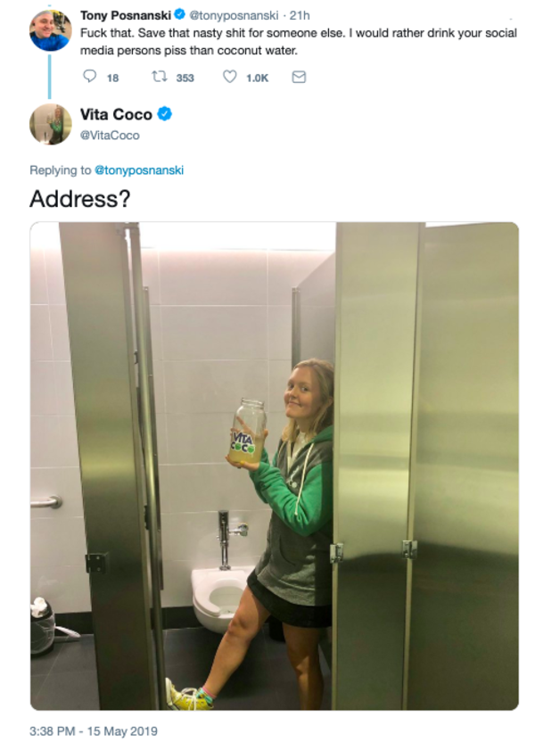Address? | Vita Coco Piss Jar | Know Your Meme