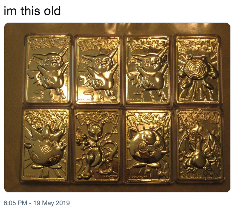 Gold Pokemon Card | I'm This Old | Know Your Meme