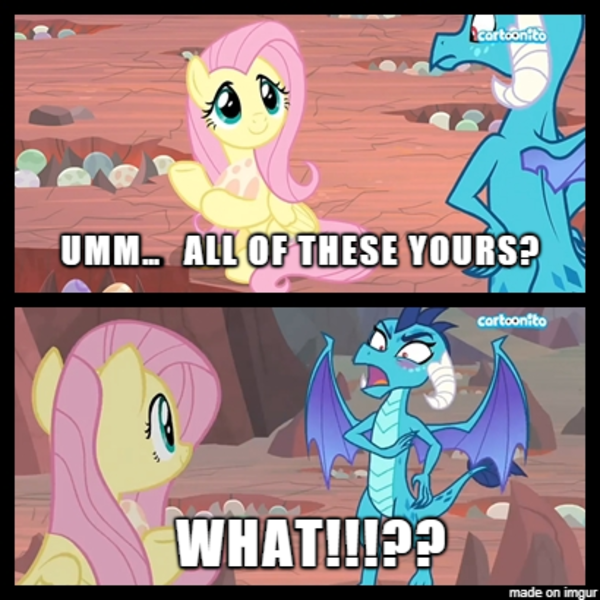 Fluttershy asks if all of the dragon eggs are Ember's | My Little Pony ...