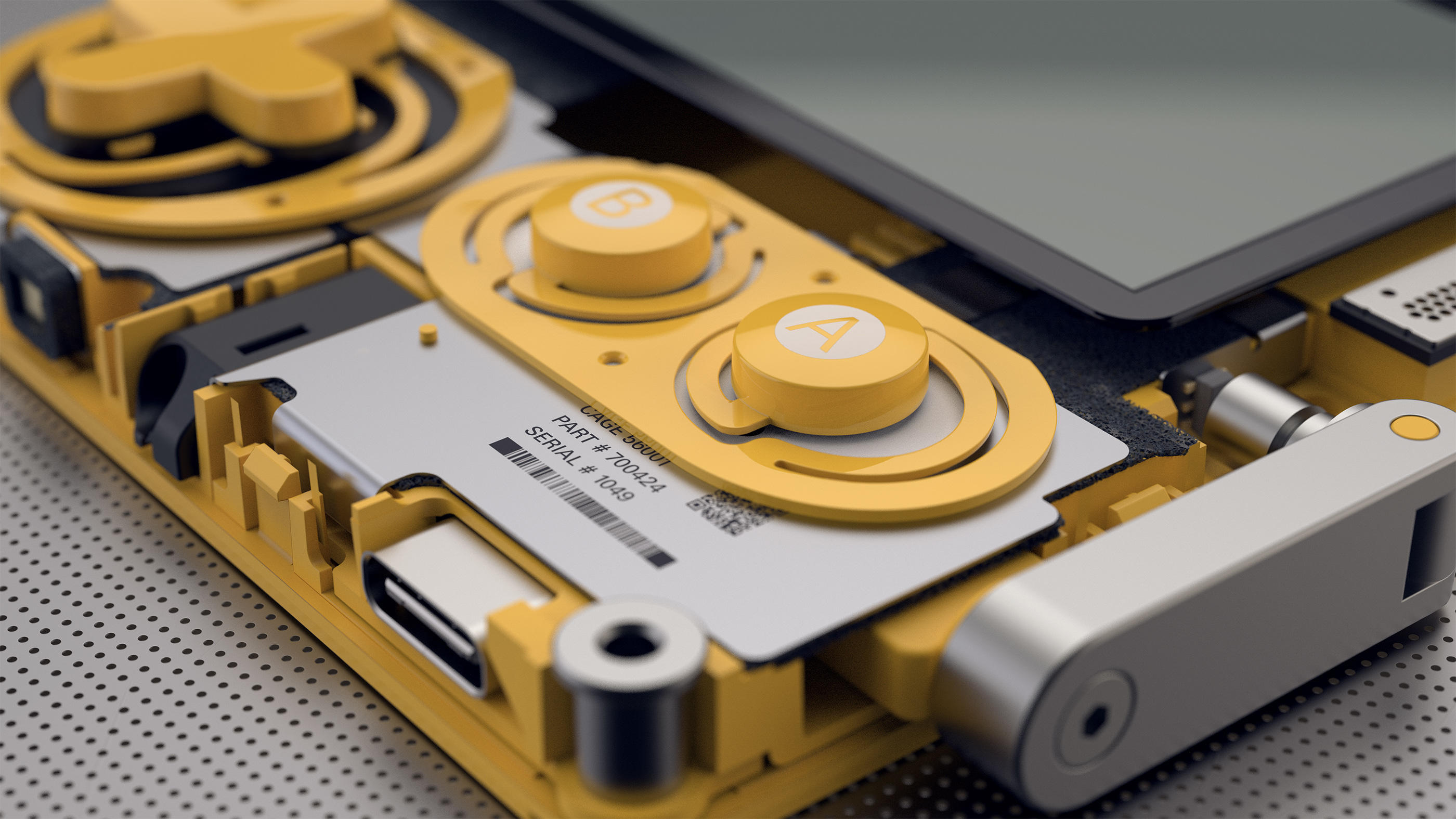 Close-up of hardware and buttons | Playdate | Know Your Meme