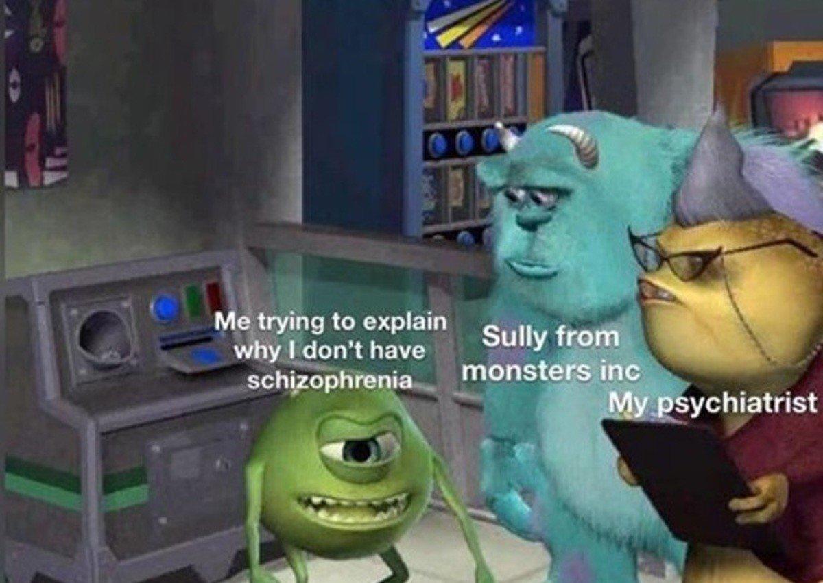 Schizophrenia | Mike Wazowski Explaining Things | Know Your Meme
