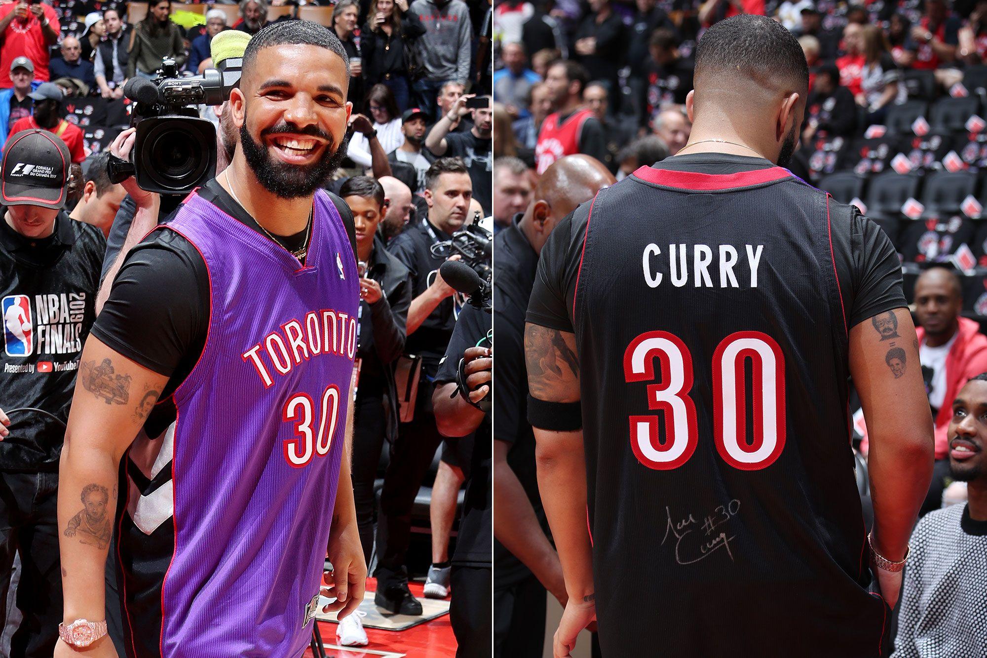 Drake in Dell Curry Jersey | Drake Trolling Steph Curry | Know Your Meme