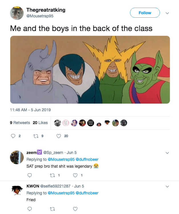Me and the Boys in the Back of the Class | Me and the Boys | Know Your Meme