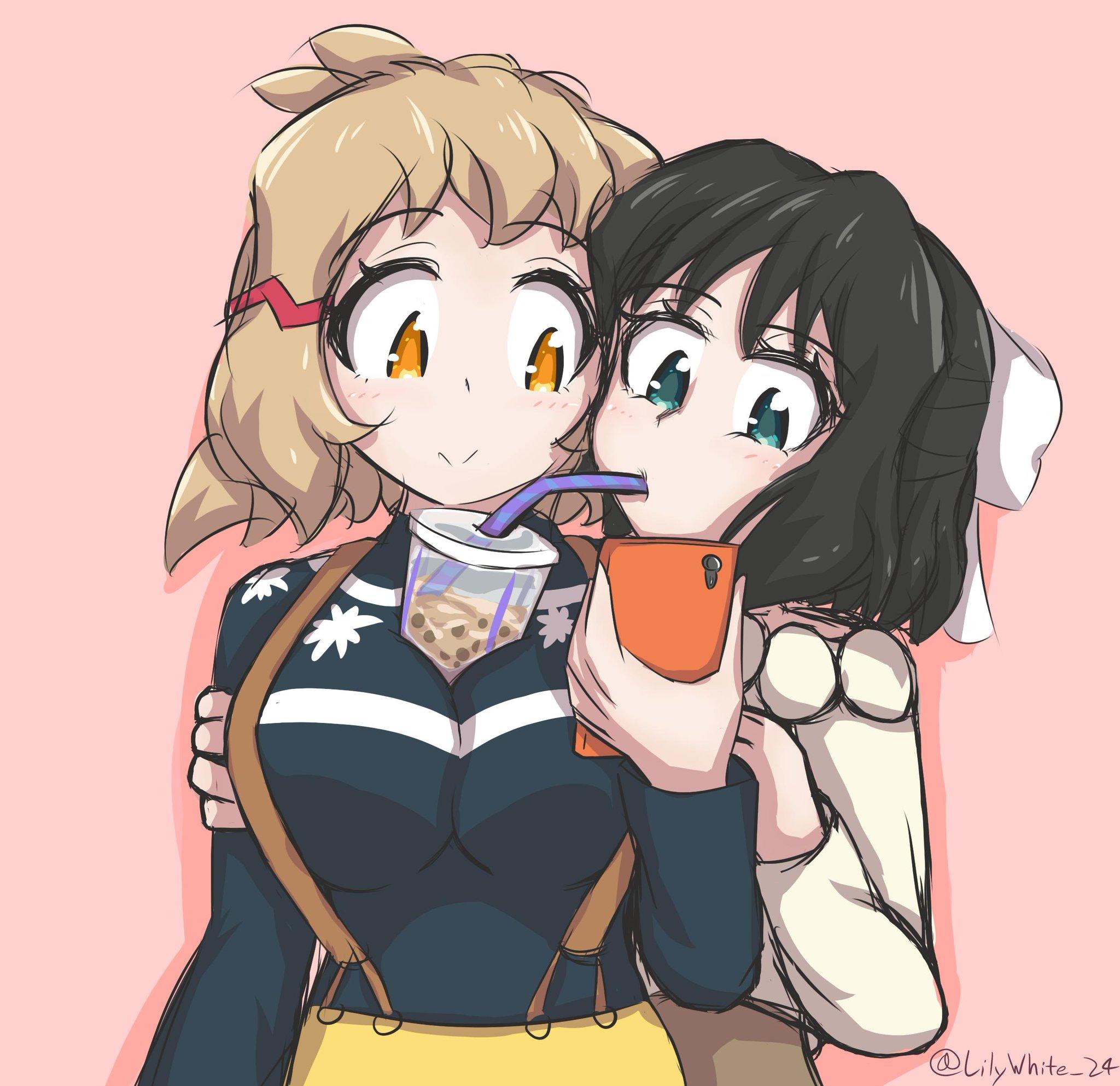 HibiMiku joining the fad by LilyWhite_24 | Hands-Free Bubble Tea ...